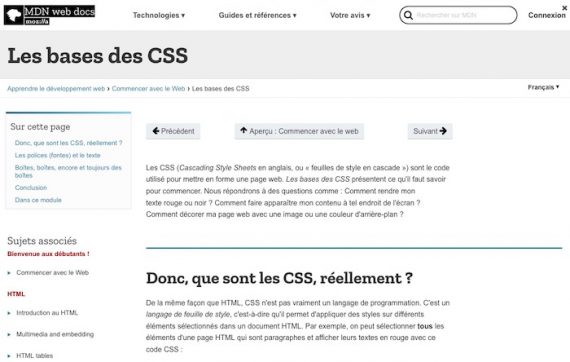10+ sites pour apprendre le CSS gratuitement