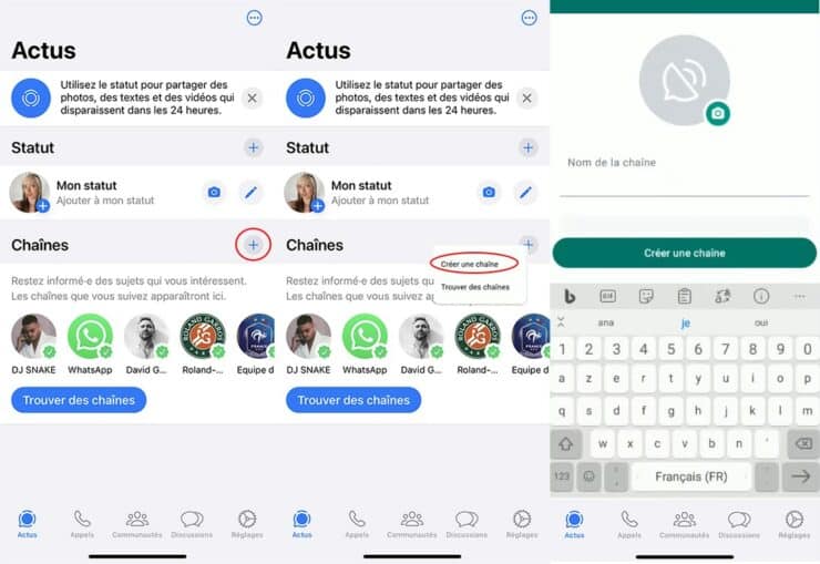 Comment créer une chaîne WhatsApp