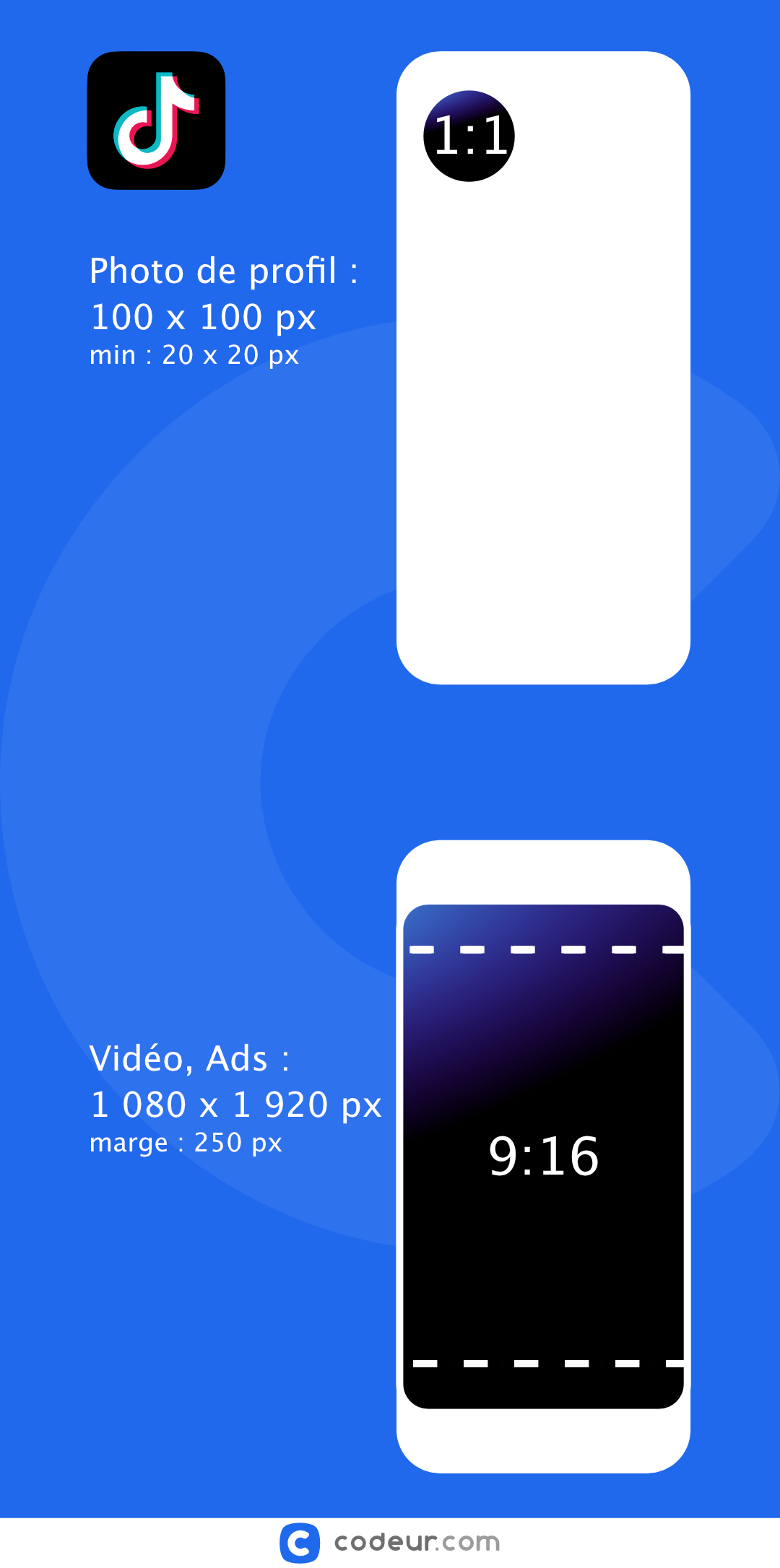 Guides des tailles d’images pour TikTok - À la SEOupe