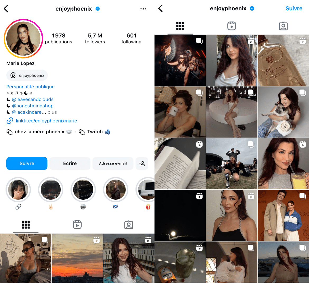 Les 20 influenceurs français les plus suivis sur Instagram