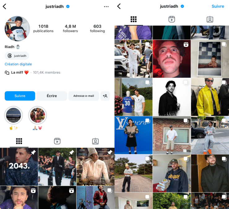 Les 20 influenceurs français les plus suivis sur Instagram