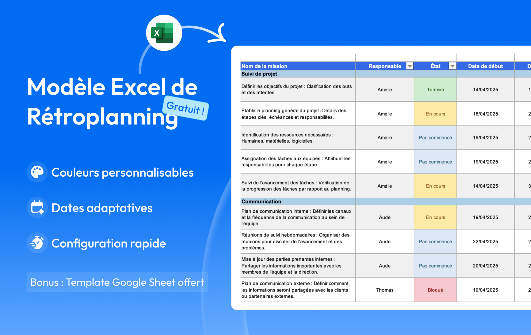 Comment faire un rétroplanning ? [Modèle Excel à télécharger]