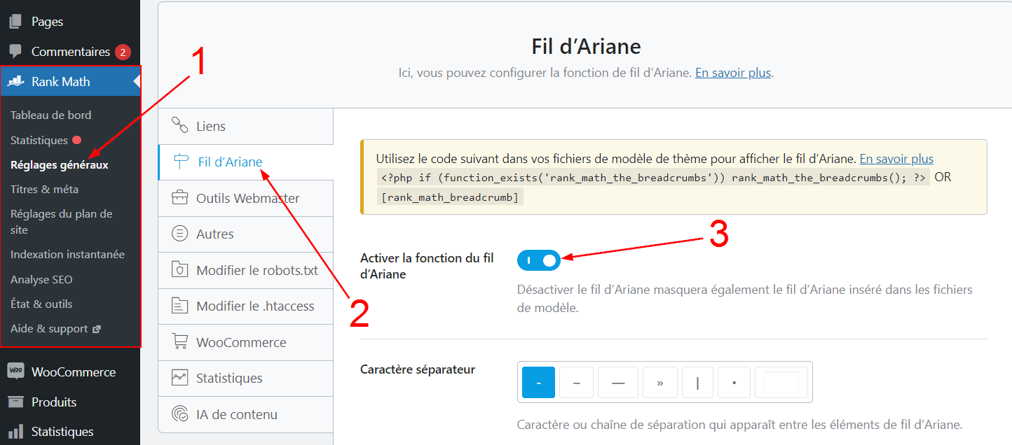 Comment mettre un fil d'Ariane sur WordPress Comment mettre un fil d'Ariane sur WordPress